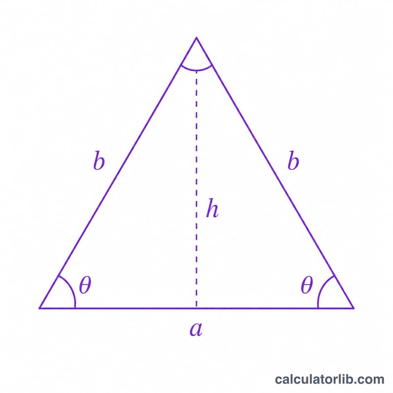 Isosceles Triangle Calculator (Solve from Any Two) - CalculatorLib